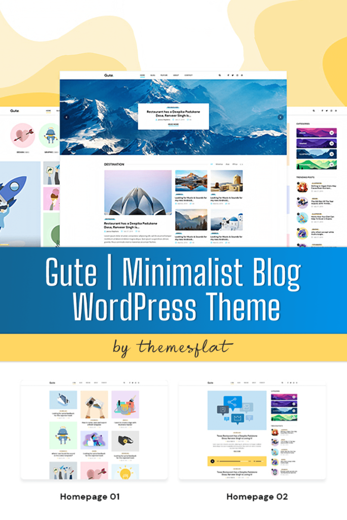 Gute | Minimalist Blog WordPress Theme – MasterBundles