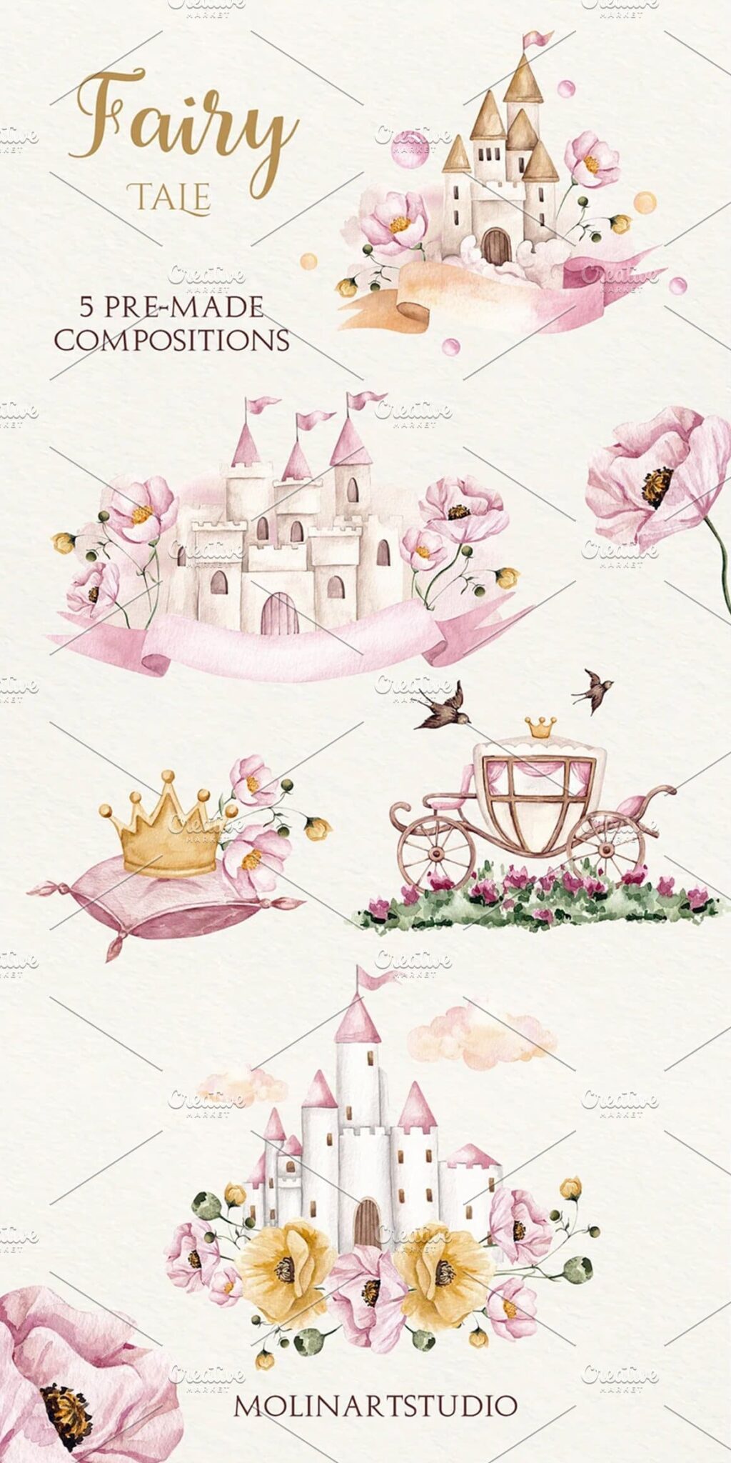 Watercolor Fairy Tale Clipart – MasterBundles