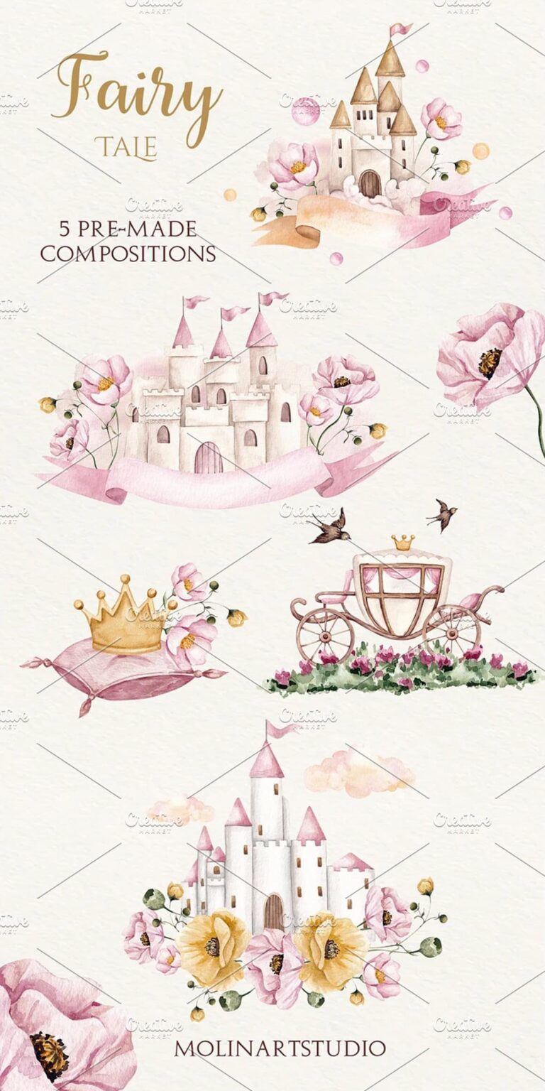 Watercolor Fairy Tale Clipart – MasterBundles