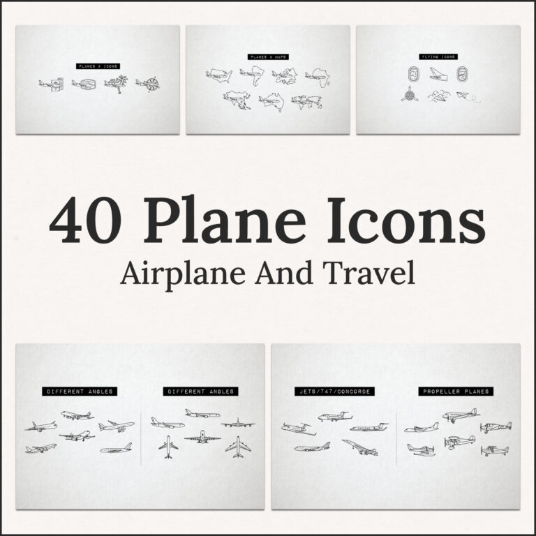 40 Plane Icons - Airplane, Travel – MasterBundles