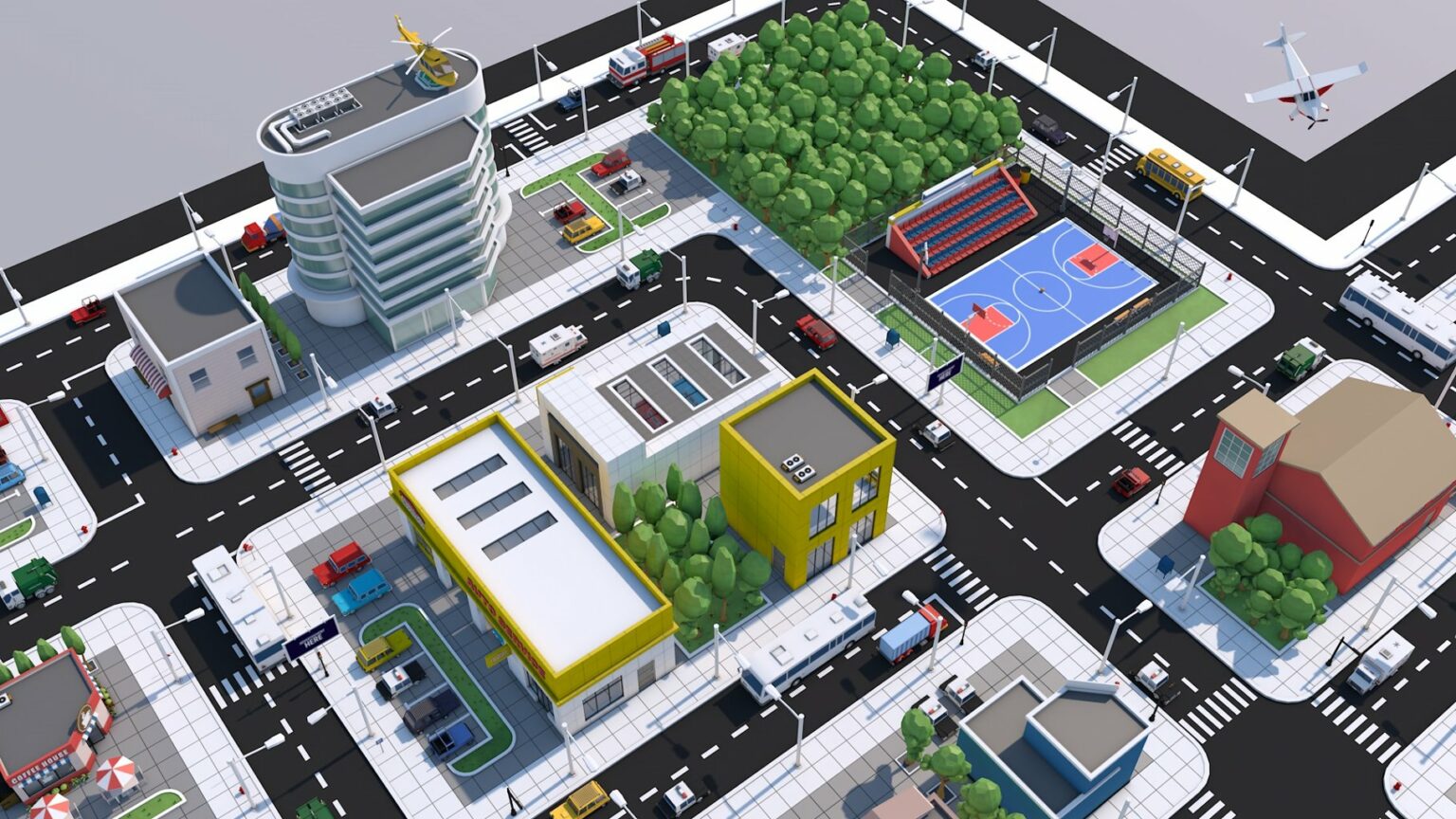 Low Poly City Town Pack – MasterBundles