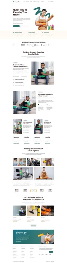 CleanHouse - Cleaning Service Template Kit – MasterBundles