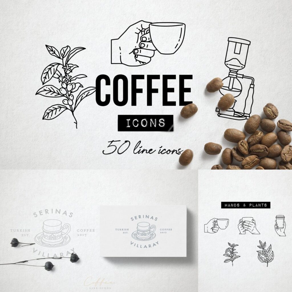 50 Coffee Icons Set - Graphics – MasterBundles