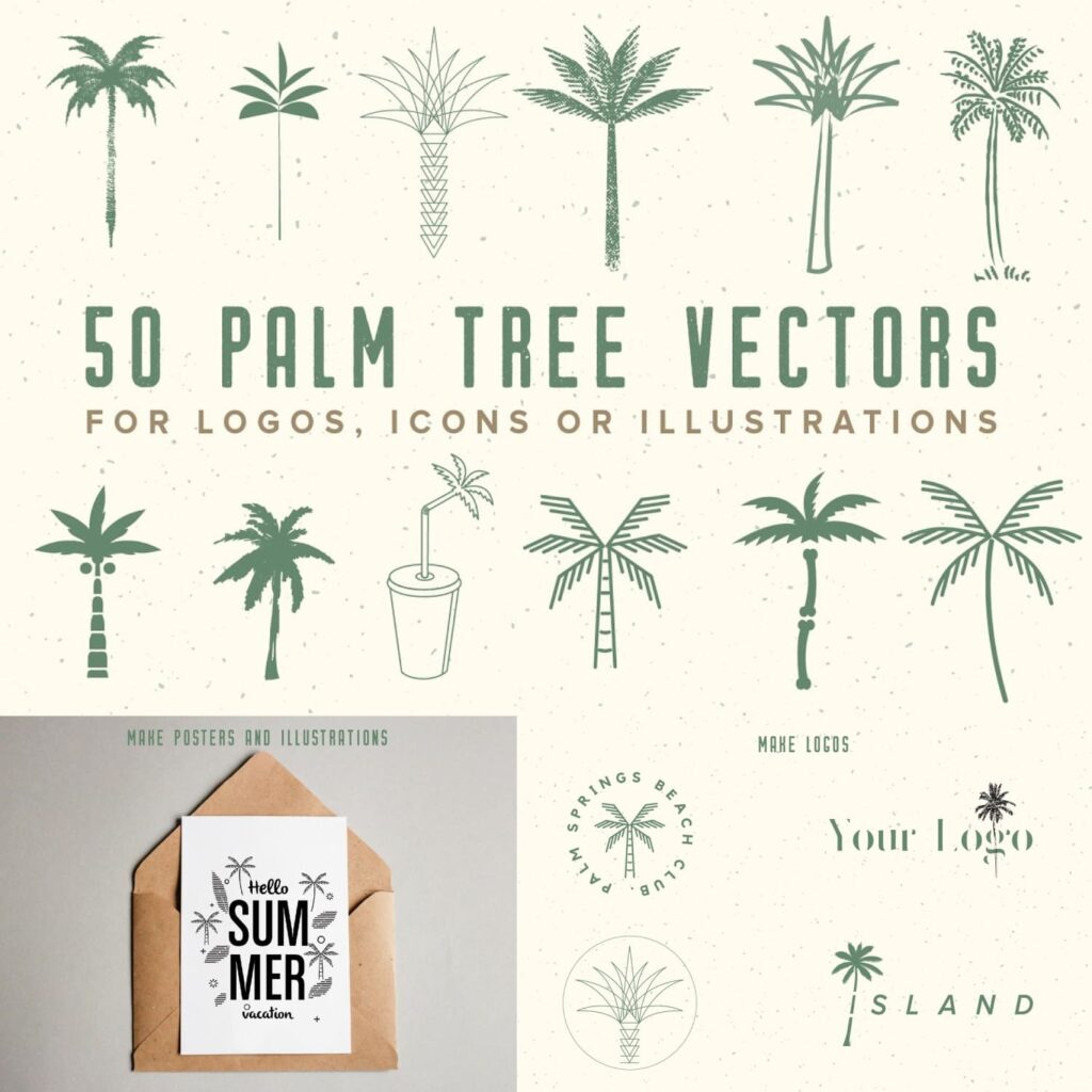 50 Palm Tree Vector Logos & Icons – MasterBundles