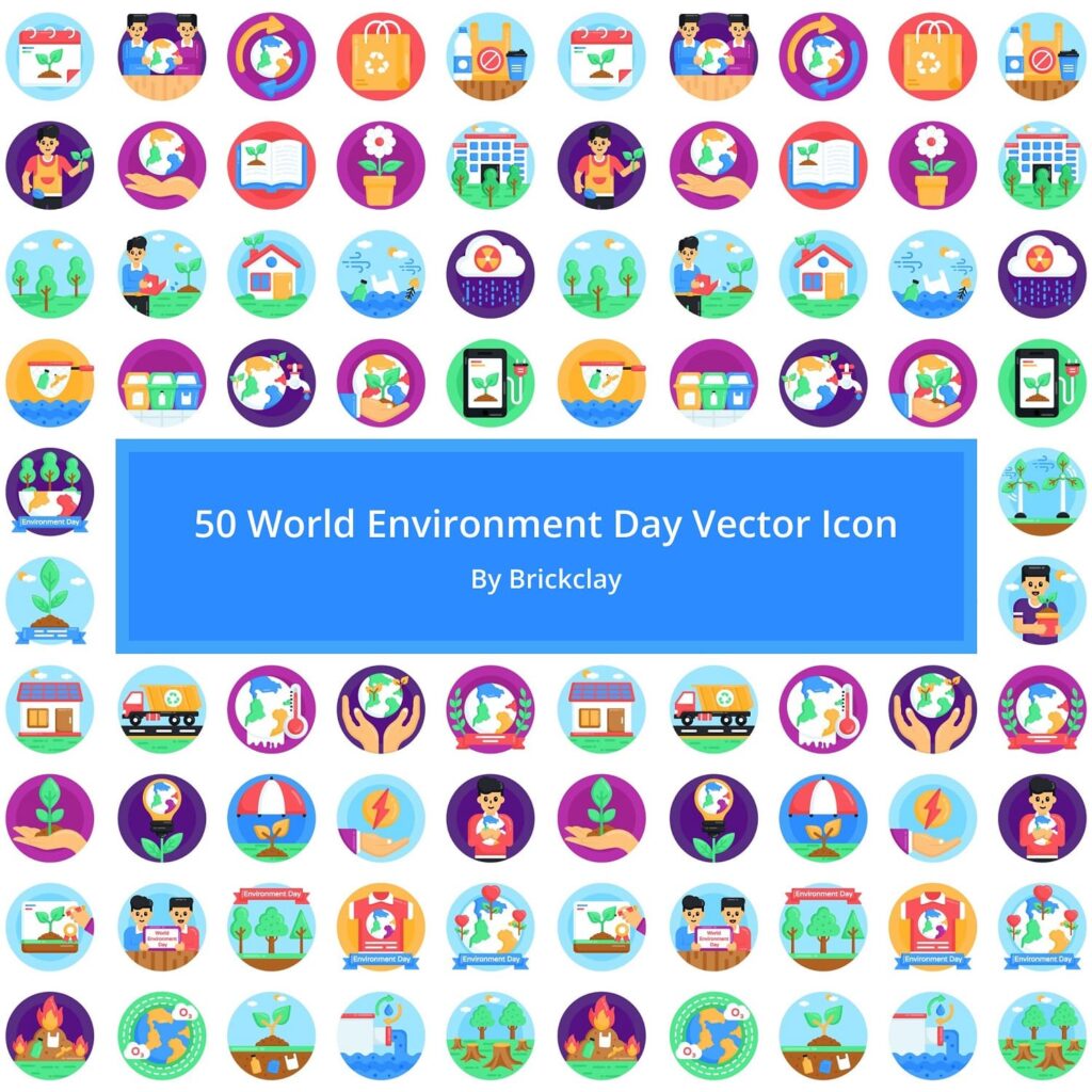 50 World Environment Day Vector Icon – MasterBundles