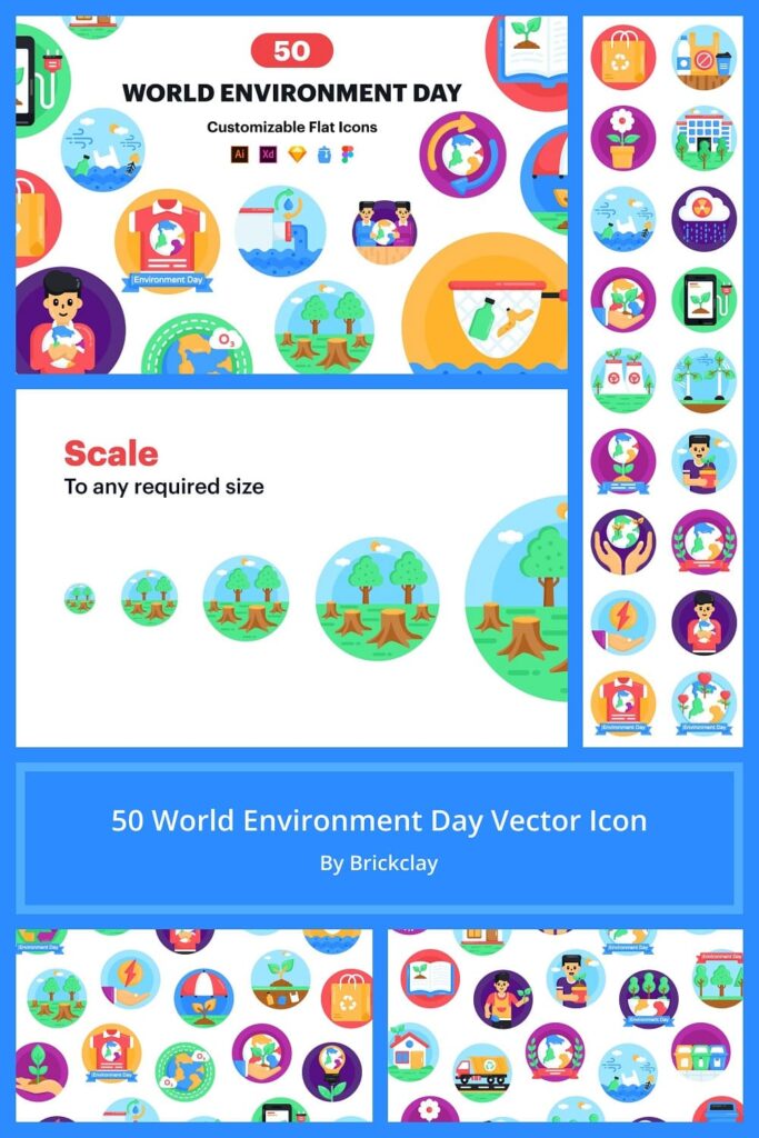 50 World Environment Day Vector Icon – MasterBundles