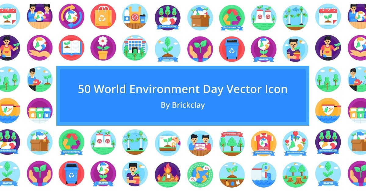 50 World Environment Day Vector Icon – MasterBundles