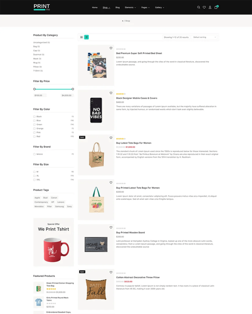Printme - Printing Services Multipurpose Responsive WooCommerce Elementor Theme – MasterBundles