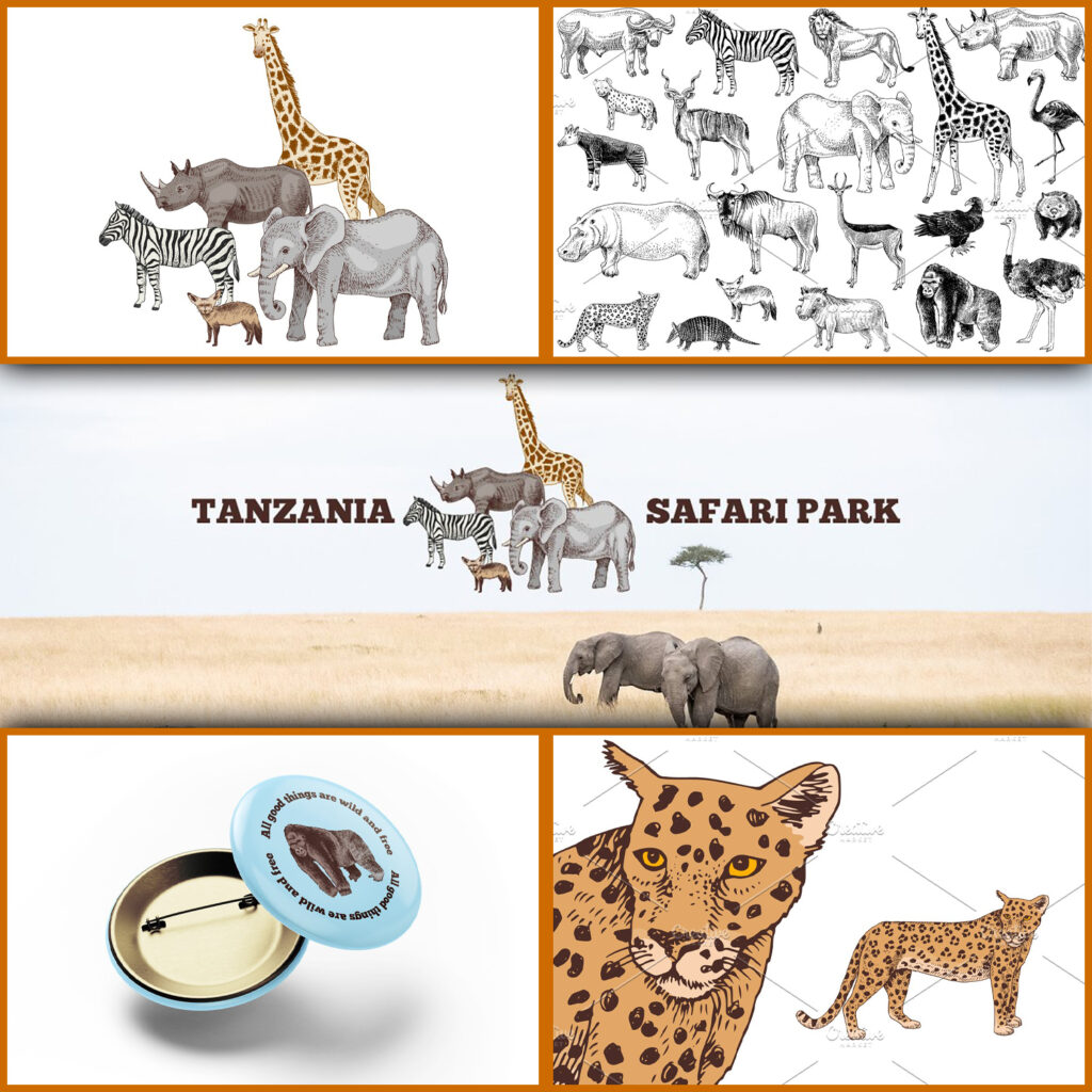Hand Drawn Savannah Animals – MasterBundles