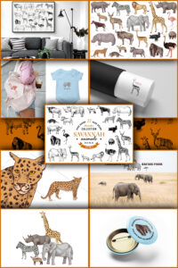 Hand Drawn Savannah Animals – MasterBundles