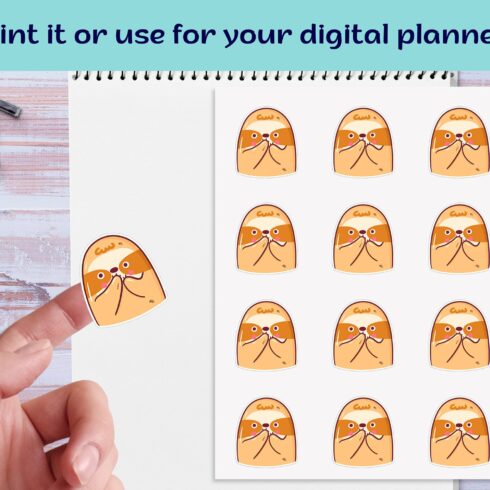 Cute Sloth Digital Stickers Pack | 15 PNG And GoodNotes File ...