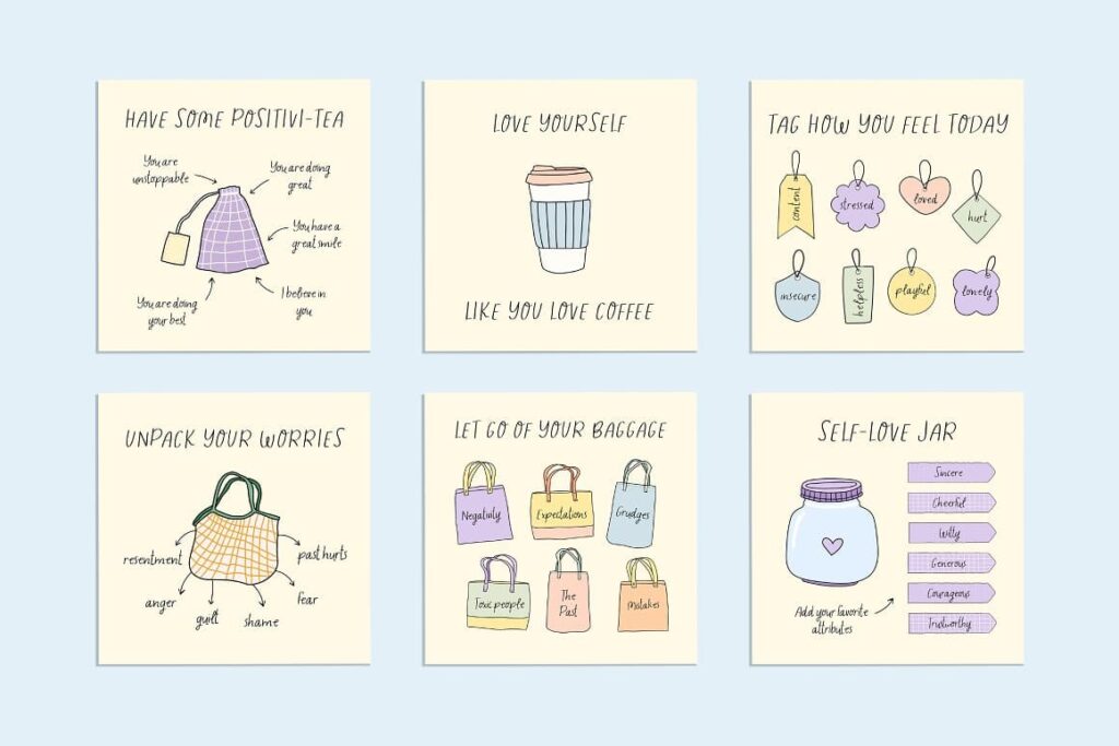 Self Love Social Pack - Canva – MasterBundles