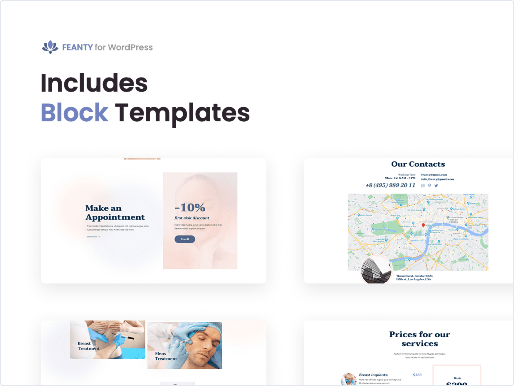 Feanty – Beauty Clinic Elementor Template Kit – MasterBundles