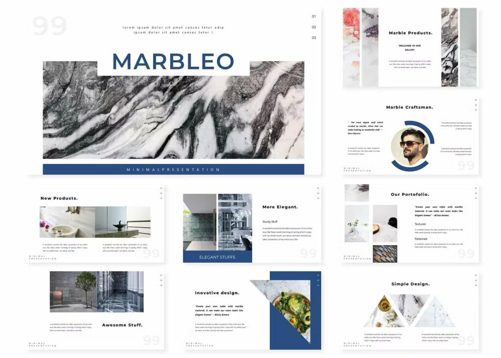 Marbleo Google Slides Template – MasterBundles