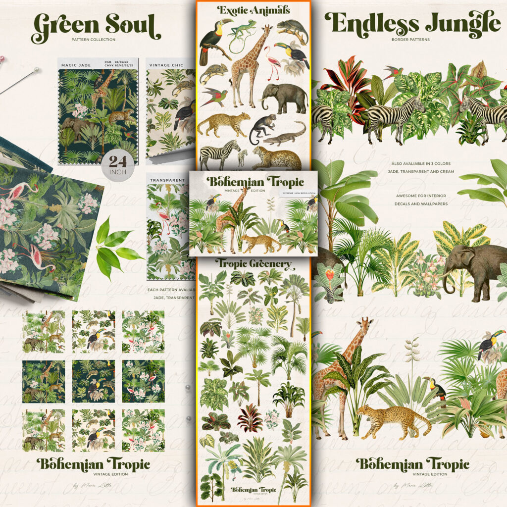 Bohemian Tropic Vintage Pack – MasterBundles