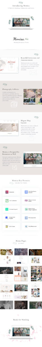 Monisa - Elegant & Clean Wedding Theme – MasterBundles