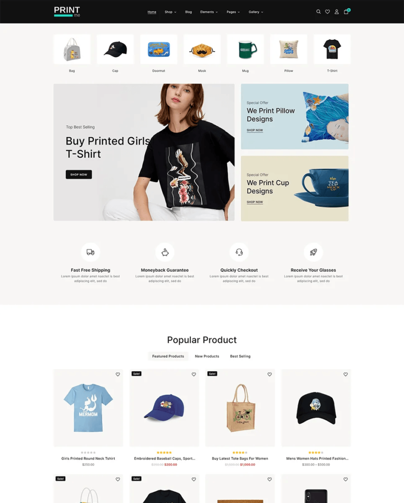 Printme - Printing Services Multipurpose Responsive WooCommerce Elementor Theme – MasterBundles