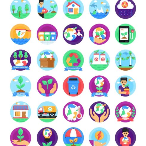 50 World Environment Day Vector Icon – MasterBundles