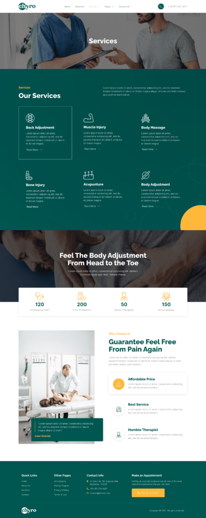 Chyro – Chiropractic & Physiotherapy Elementor Template Kit – MasterBundles