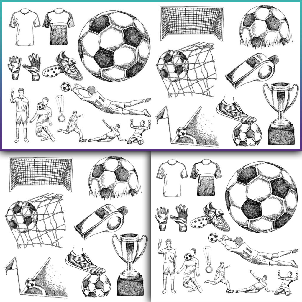 Soccer Drawing – MasterBundles