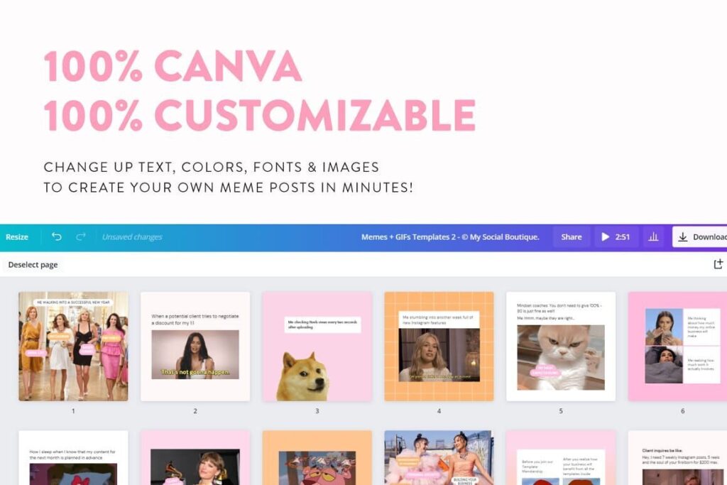 Instagram Memes + Gifs Pack 2.0 – MasterBundles
