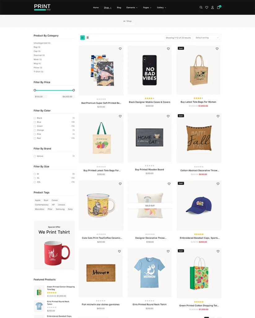 Printme - Printing Services Multipurpose Responsive WooCommerce Elementor Theme – MasterBundles