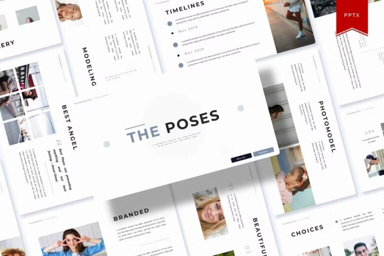 The Poses Powerpoint Template – MasterBundles