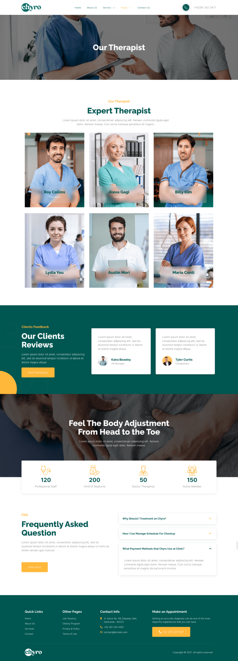Chyro – Chiropractic & Physiotherapy Elementor Template Kit – MasterBundles