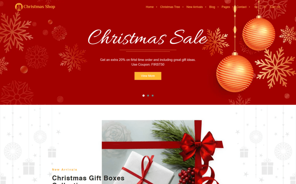 Christmas Shop Elementor WooCommerce Theme – MasterBundles