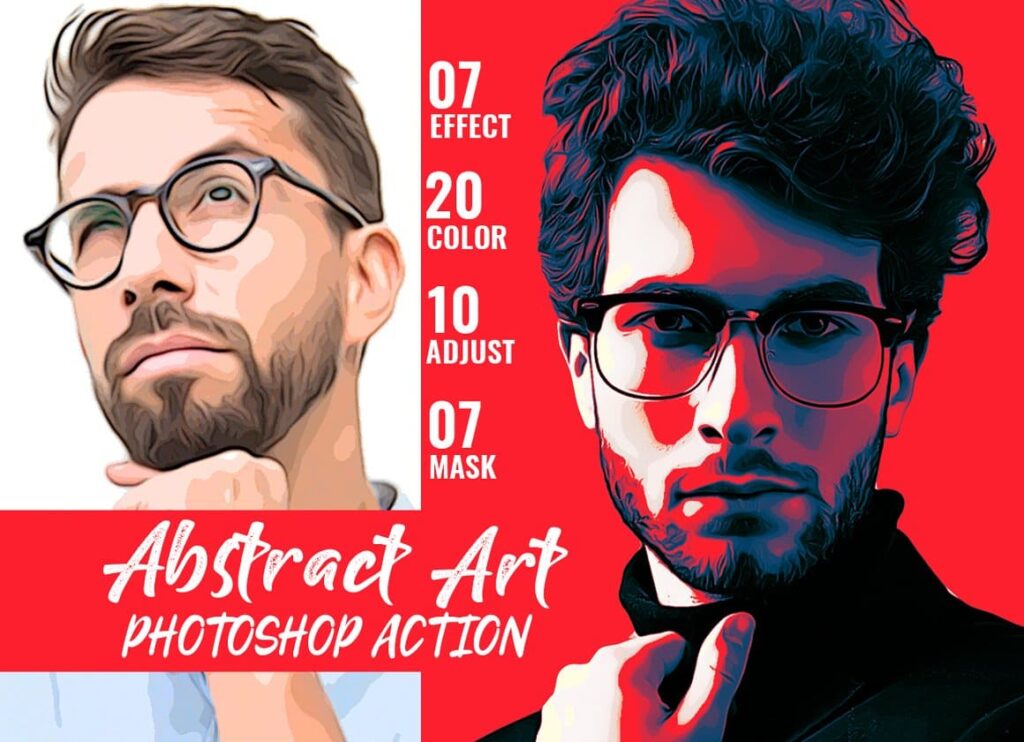 Abstract Art Photoshop Action – MasterBundles