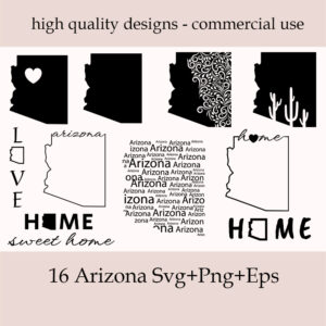Arizona SVG Bundle, Arizona Outline PNG – MasterBundles