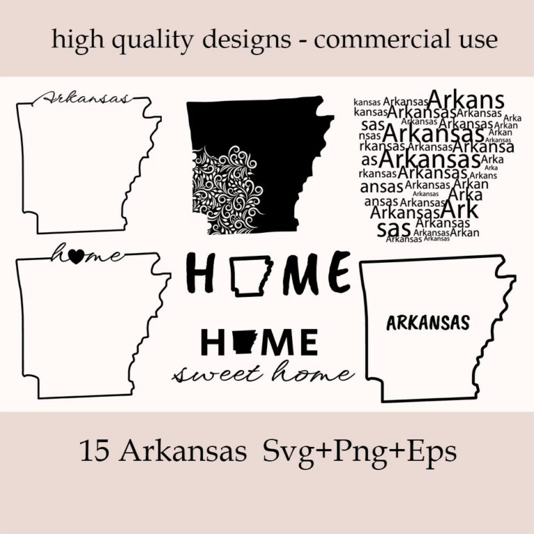 Arkansas SVG, Arkansas State Outline PNG Bundle – MasterBundles