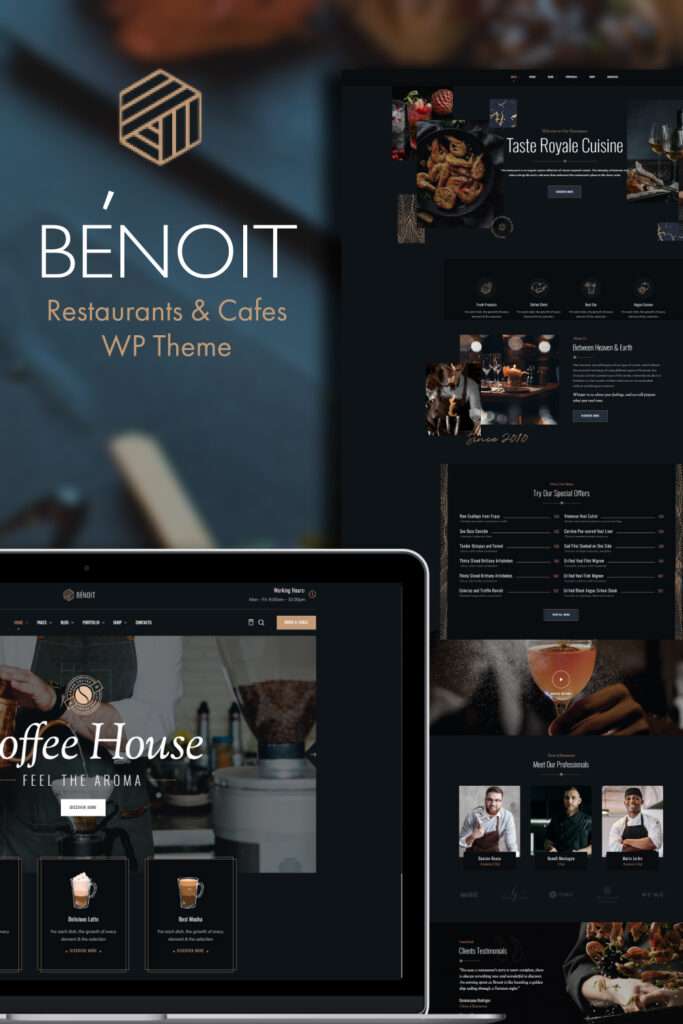 Benoit - Restaurants & Cafes WordPress Theme – MasterBundles