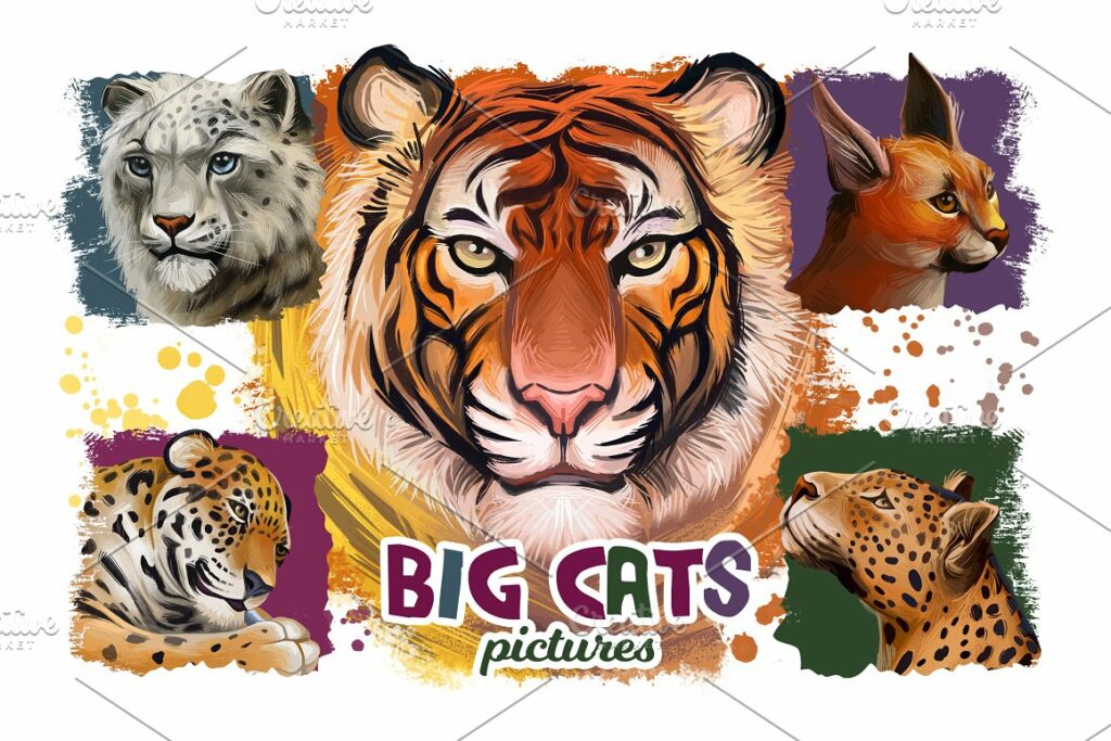 Big Cats 15 Adult Wild Animals – MasterBundles