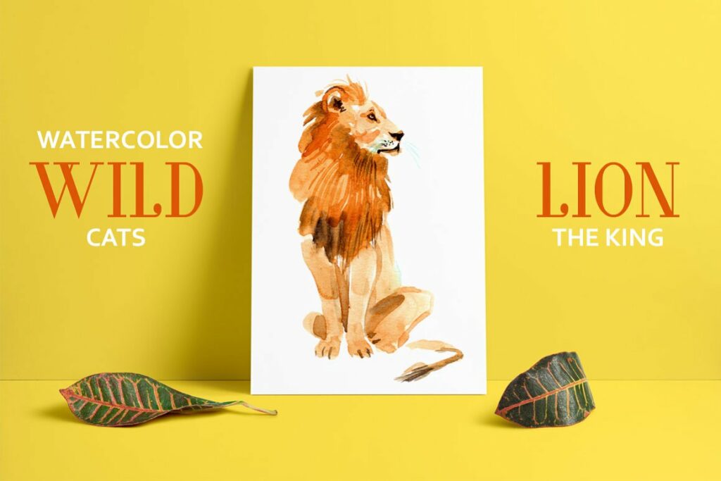 Watercolor WILD Cats – MasterBundles