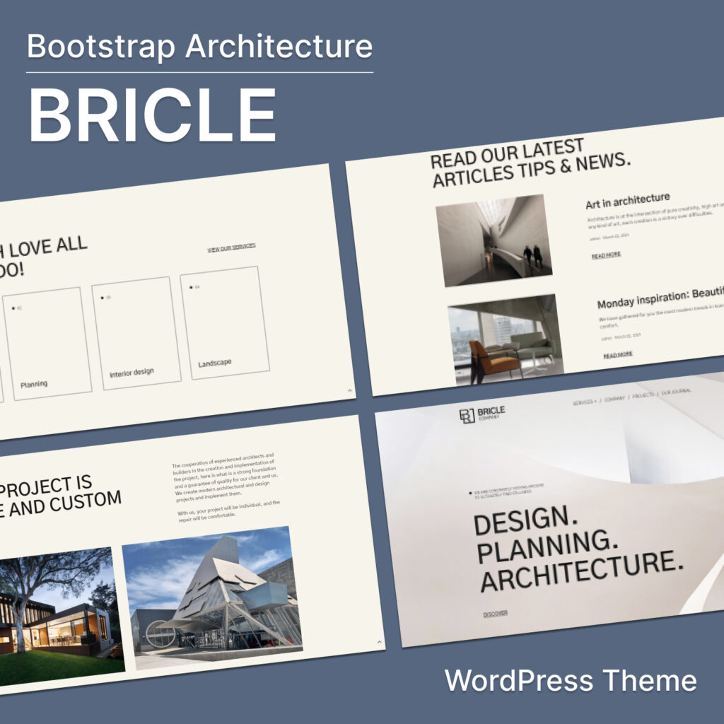 Bricle - Bootstrap Architecture WordPress Theme – MasterBundles