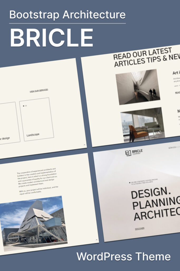 Bricle - Bootstrap Architecture WordPress Theme – MasterBundles