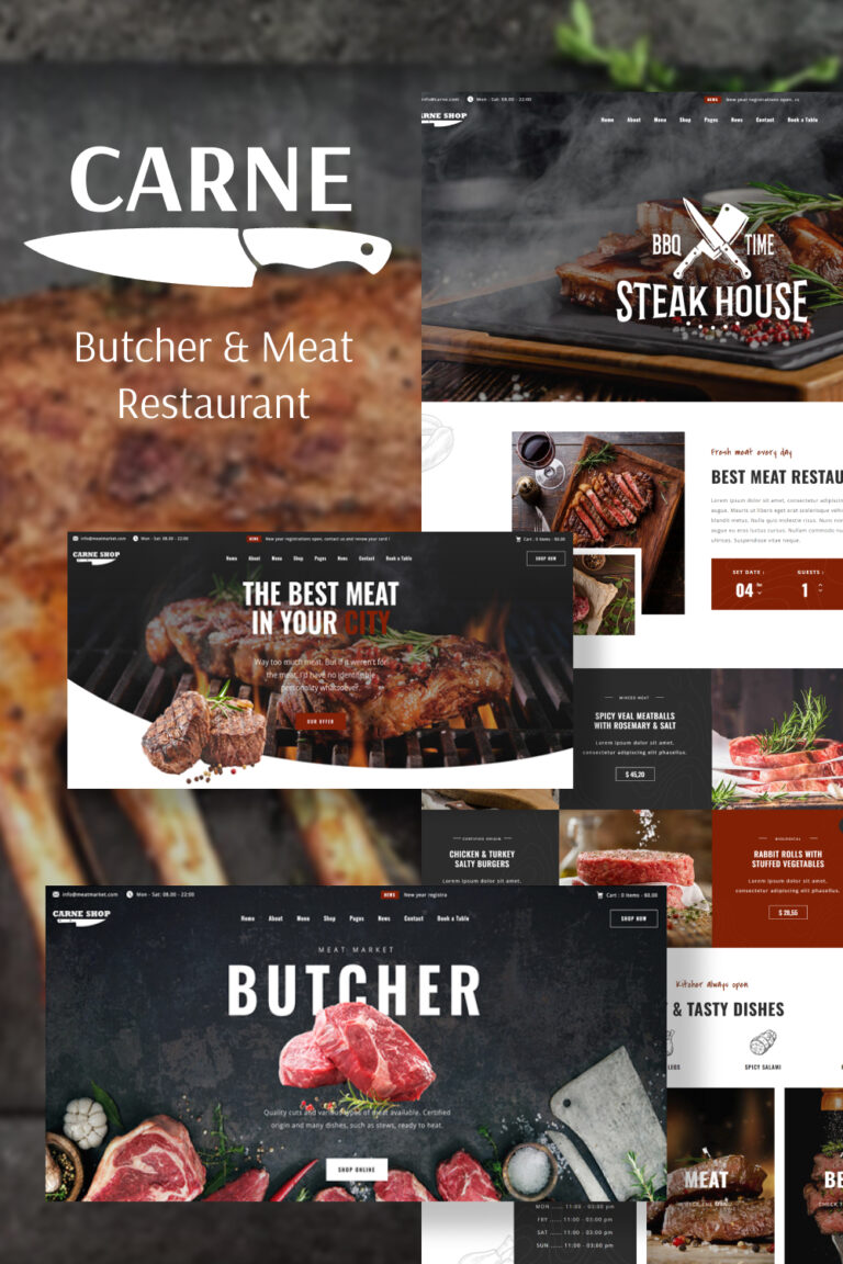 Carne - Butcher & Meat Restaurant – MasterBundles