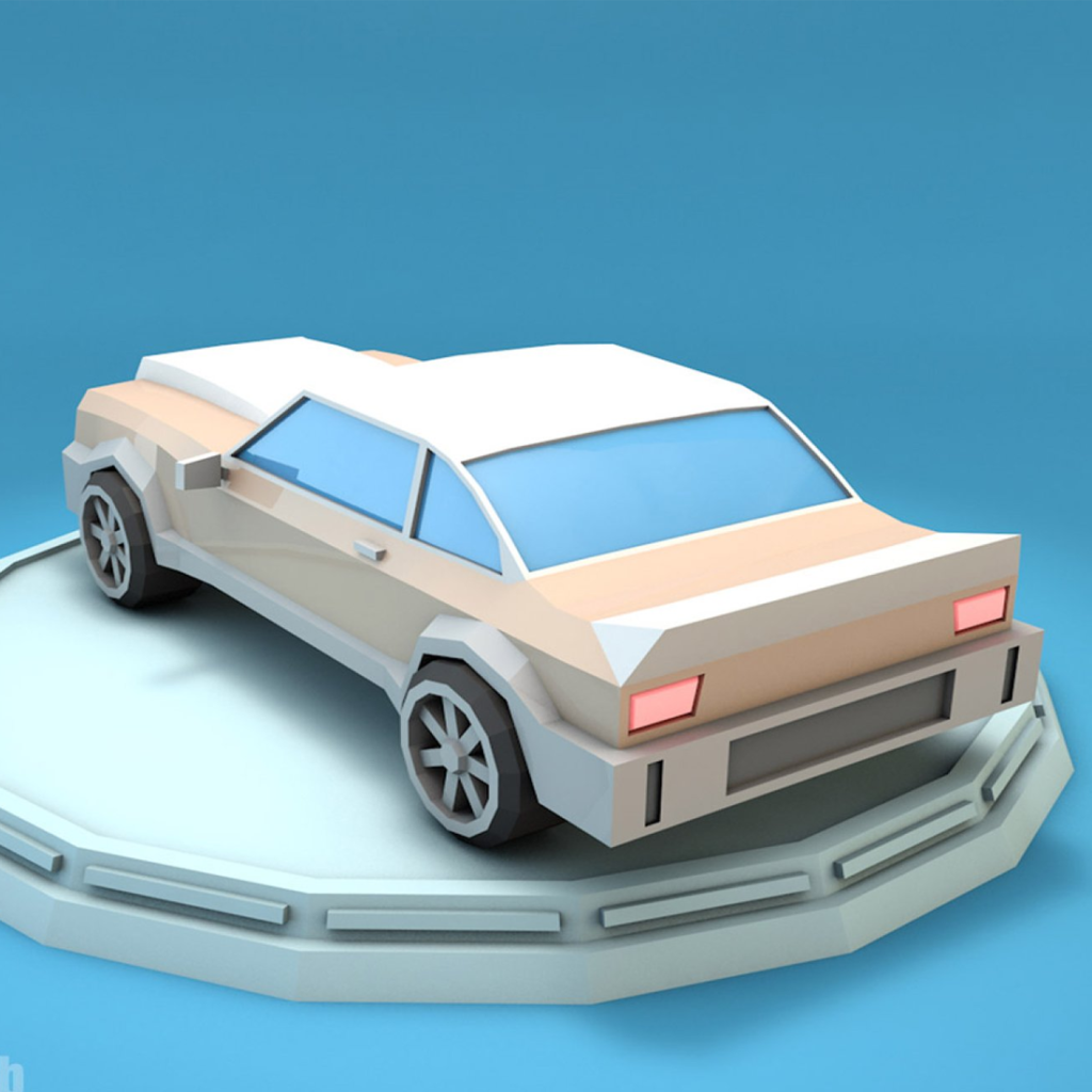 Cartoon Car Set Low Poly 3D Model – MasterBundles