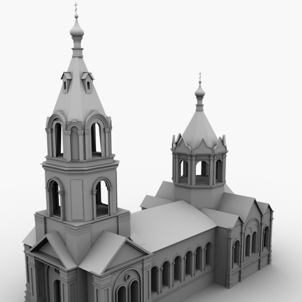 Church 3D Model – MasterBundles