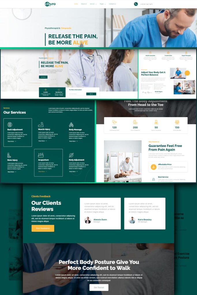 Chyro – Chiropractic & Physiotherapy Elementor Template Kit – MasterBundles