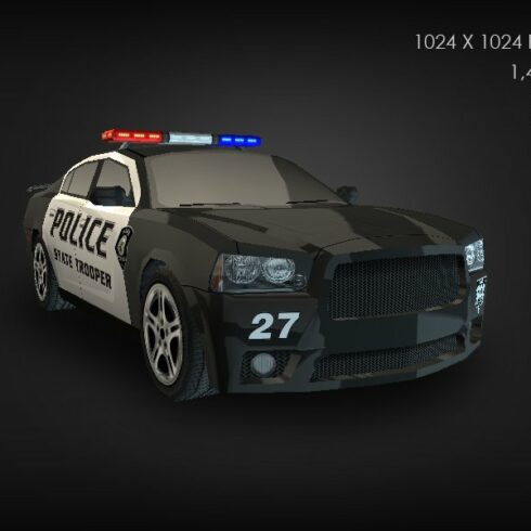 Low Poly Police Car – MasterBundles