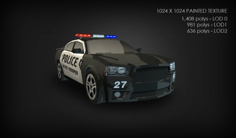 Low Poly Police Car – MasterBundles