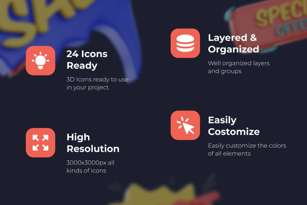 SALE! 3D Sticker Pack – MasterBundles