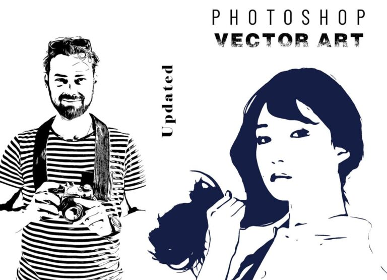 Photoshop Vector Art Action – MasterBundles