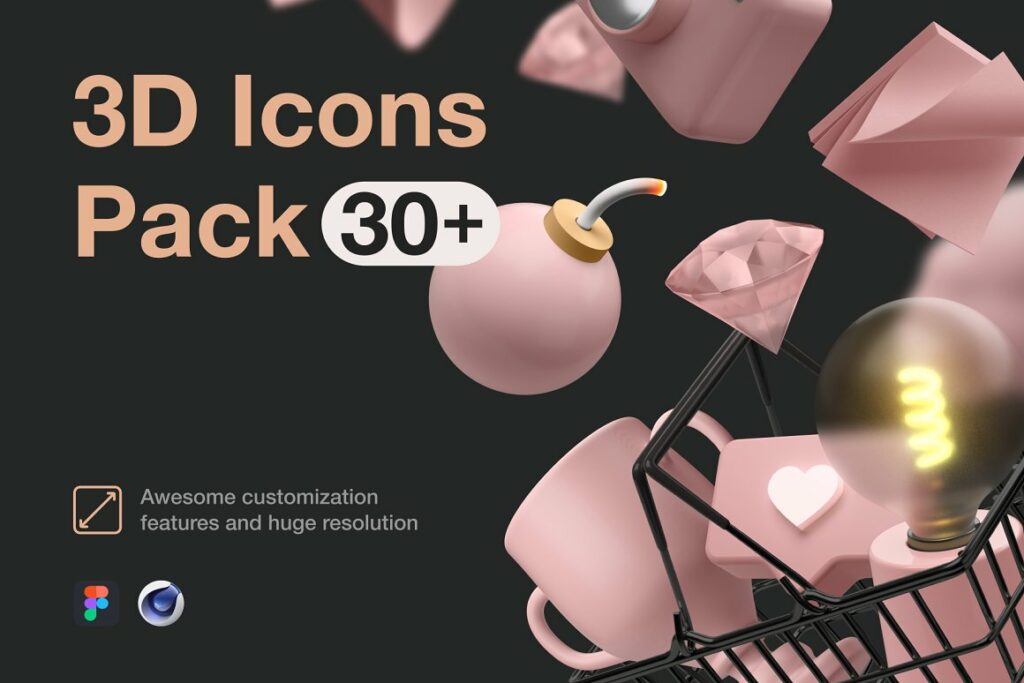 3D Icons Pack – MasterBundles