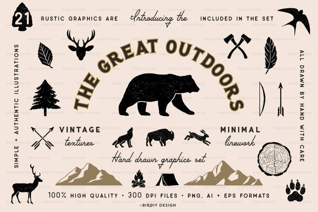 Rustic Nature Icons & Illustrations – MasterBundles