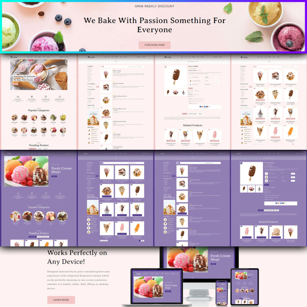 Creamy - Ice Cream, Drink, Cake Store Multipurpose WooCommerce ...
