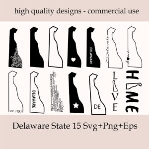 Delaware SVG: Silhouette, Outline, United States SVG – MasterBundles