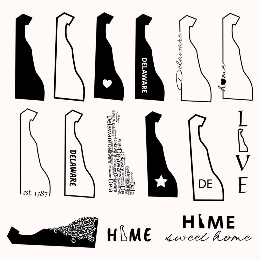 Delaware SVG: Silhouette, Outline, United States SVG – MasterBundles
